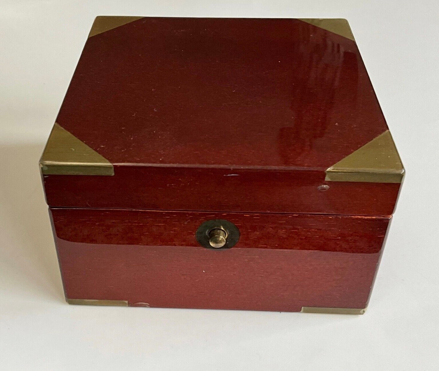 Vintage Tiffany & Co. Swing Desk Clock Mahogany and Brass Box Swiss ...