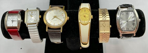 Bundle of Vintage Watches Pins Lot of Assorted Vintag… - Gem