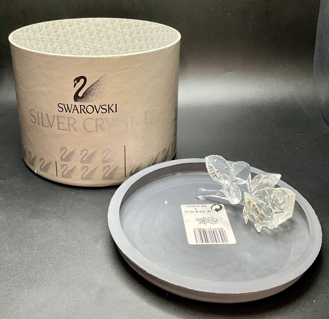 Swarovski Crystal Glass Stem Rose Flower Art. 7478 NR 000 001 - Etsy