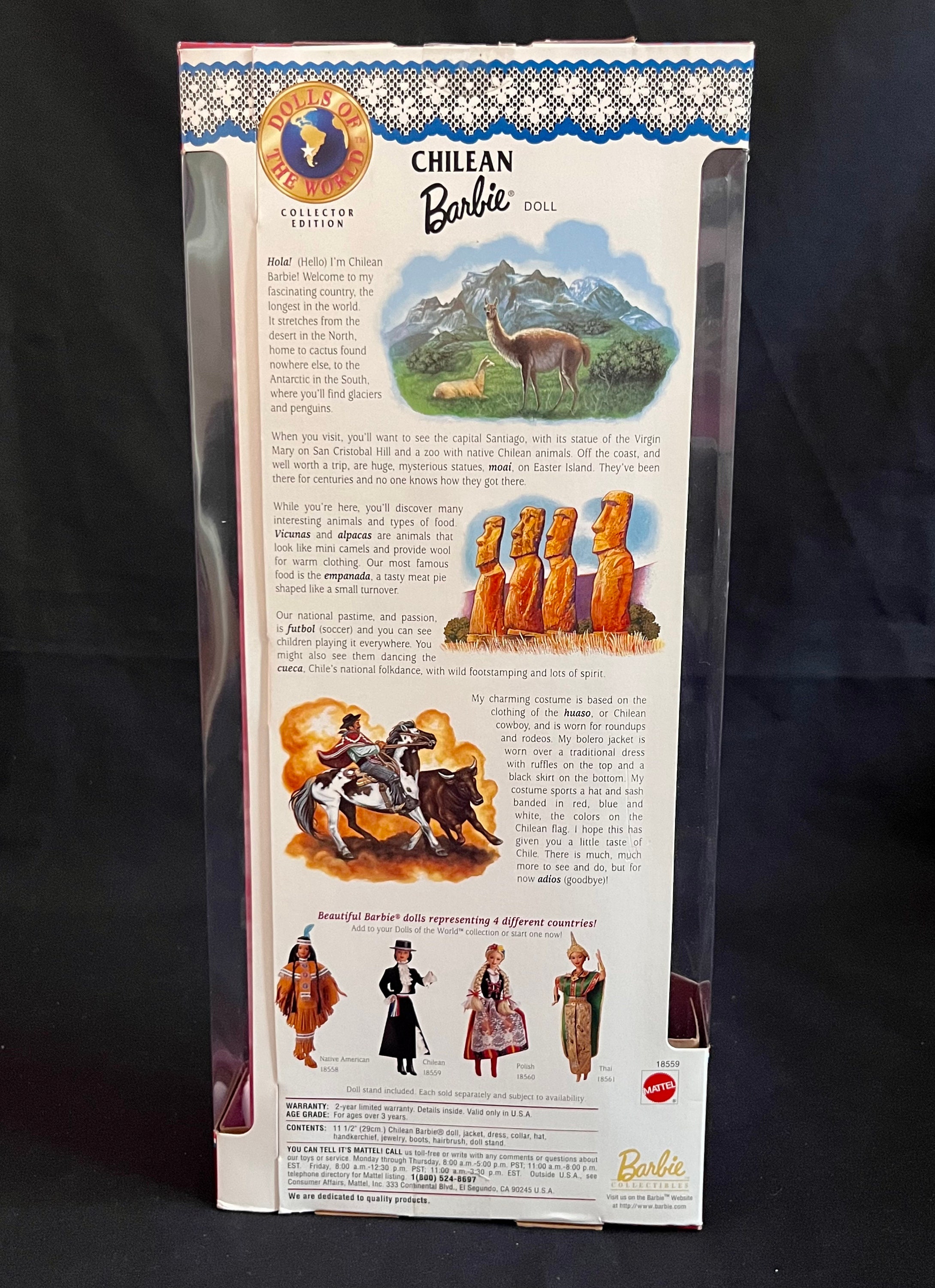 Barbie Chilean Doll Collector Edition Dolls of the World - Etsy