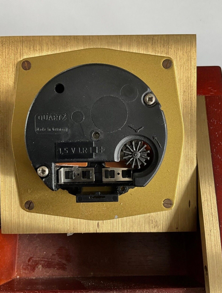 Vintage Tiffany & Co. Swing Desk Clock Mahogany and Brass Box Swiss ...