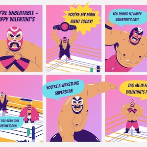 Wrestling Valentine - Etsy