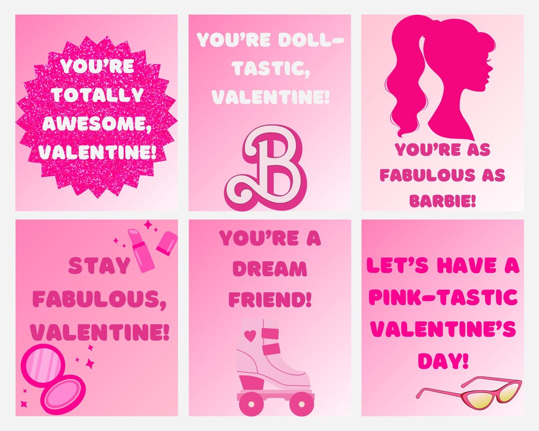 Barbie-inspired Valentine - Etsy