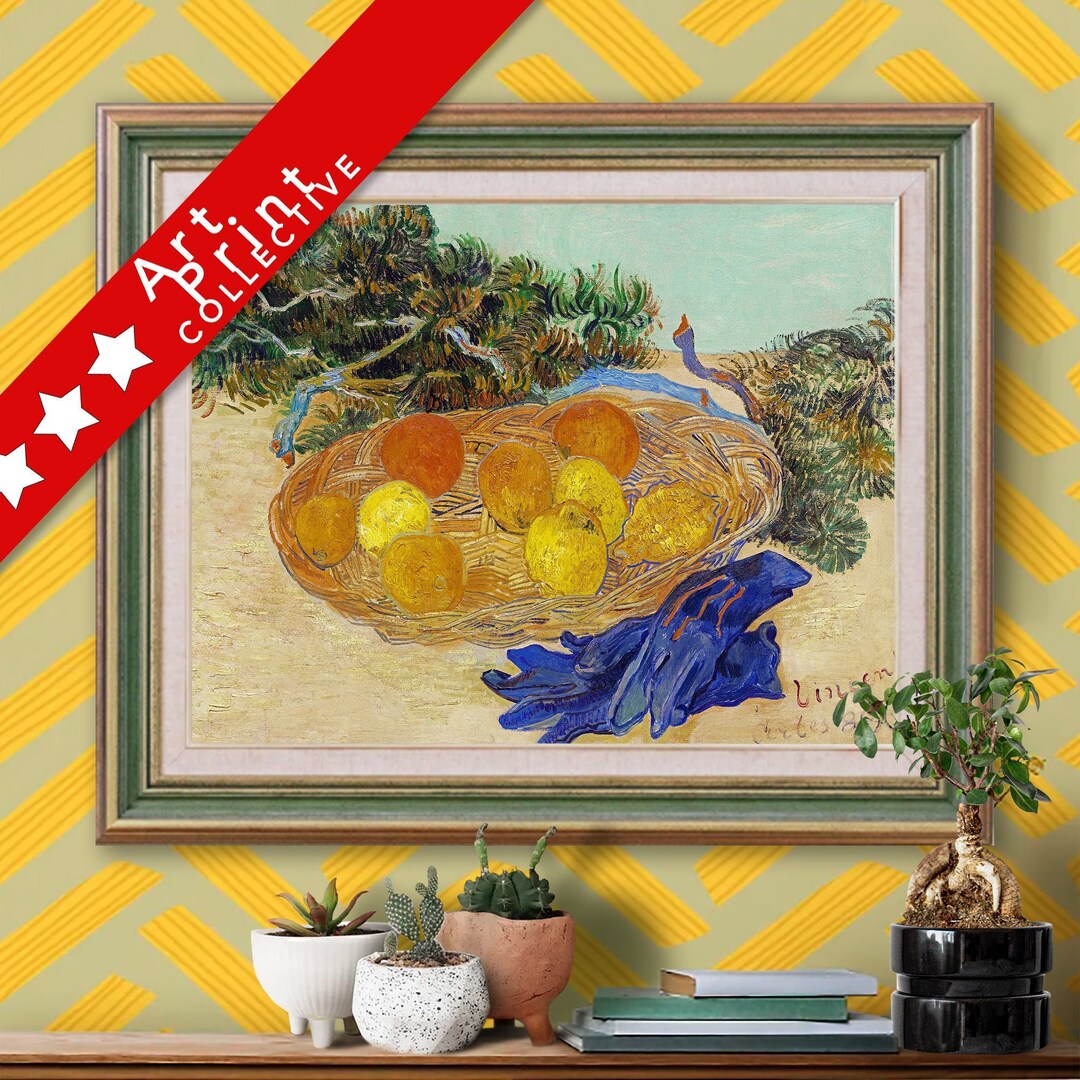 Vincent Van Gogh, Still Life of Oranges and Lemons With Blue Gloves ...