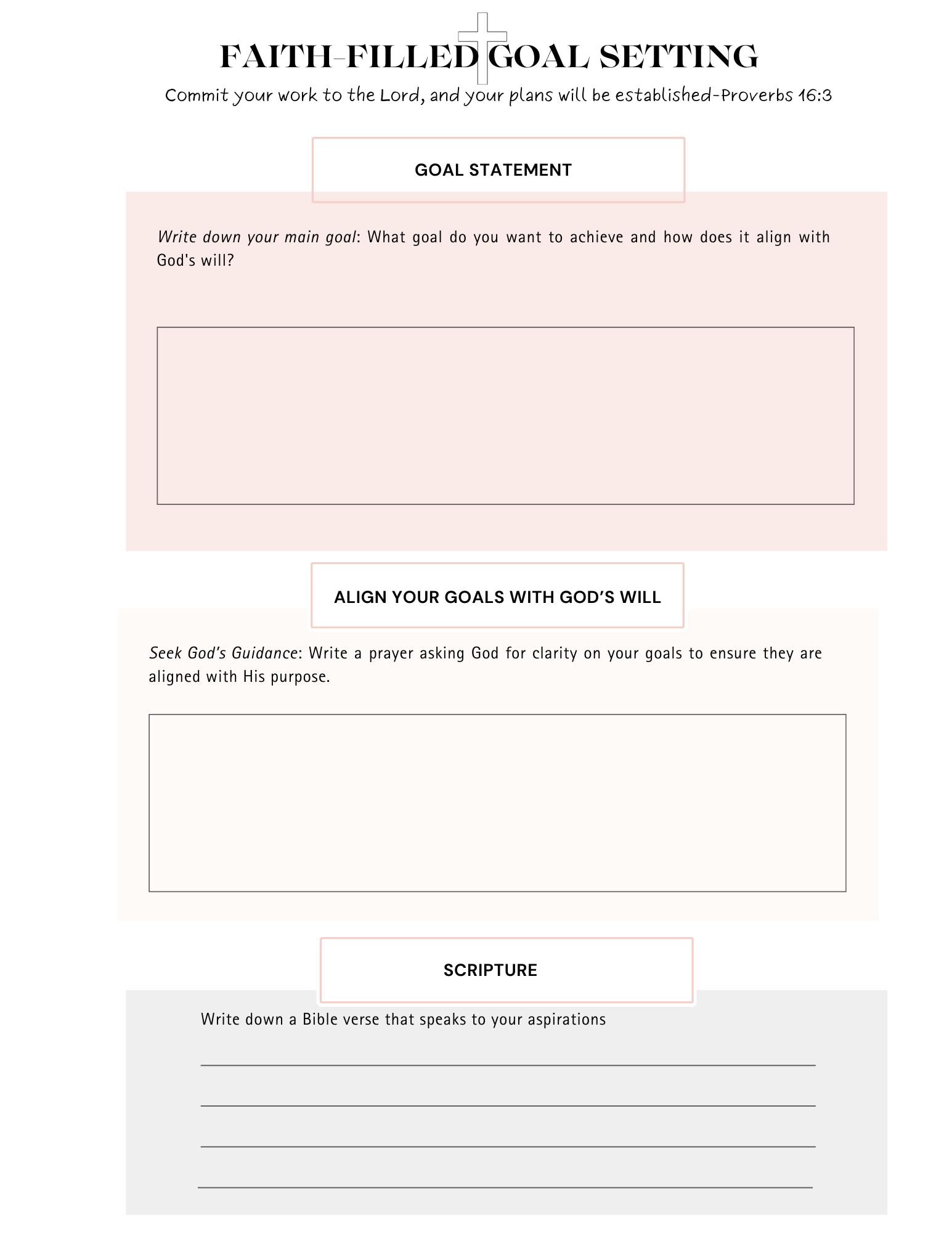 Christian Goal-setting Digital Planner | Faith-based Planner ...