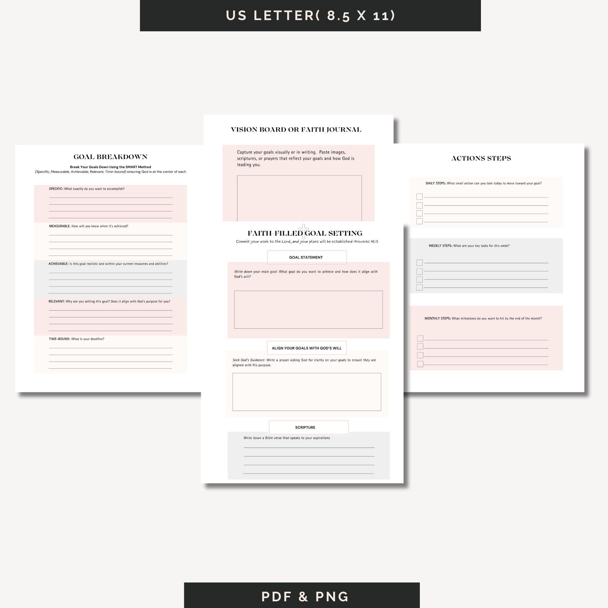 Christian Goal-setting Digital Planner | Faith-based Planner ...