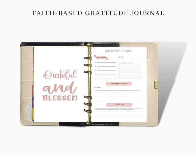 Simple Faith & Gratitude Journal Printable, Digital Download, Faith ...