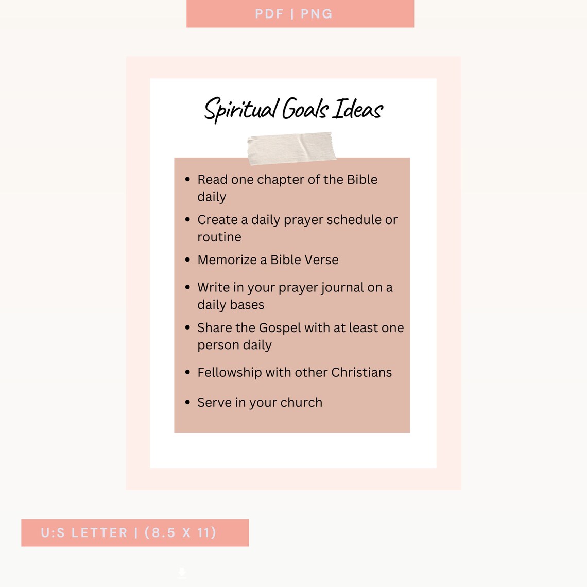 Spiritual Goals Planner, Faith Planner, Christian Planner - Etsy