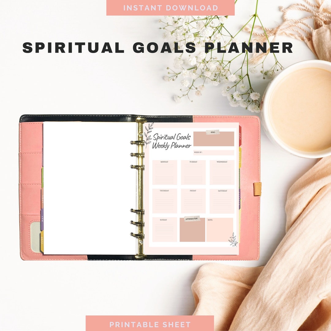 Spiritual Goals Planner Faith Planner Christian Planner - Etsy