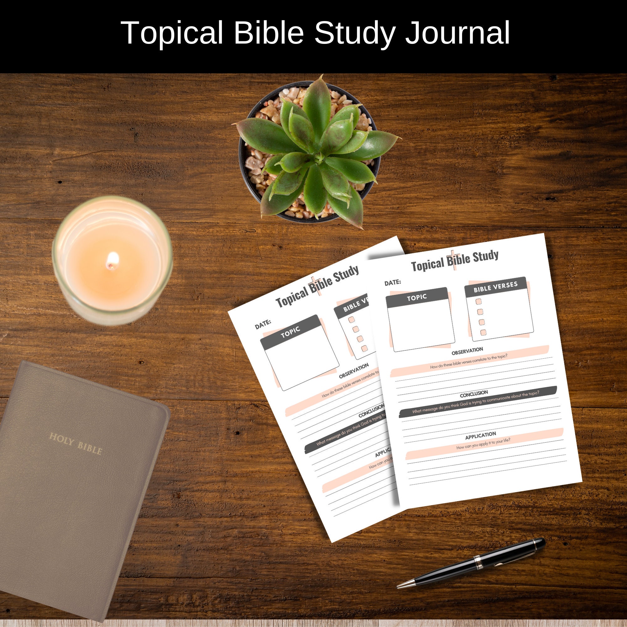 Topical Bible Study Template Bible Study Template Bible - Etsy