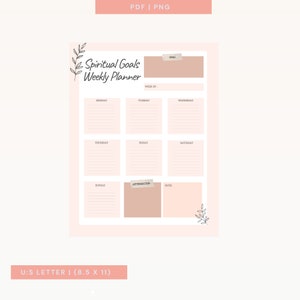 Spiritual Goals Planner, Faith Planner, Christian Planner - Etsy