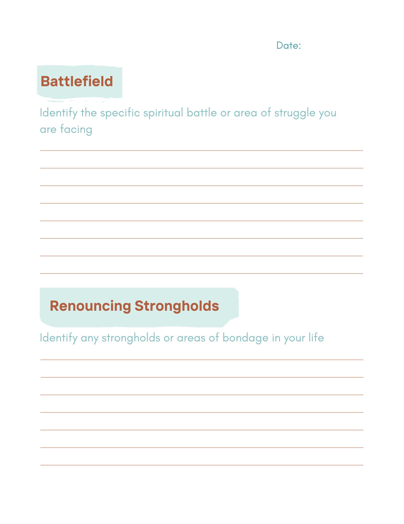 Spiritual Warfare Prayer Journal - Etsy