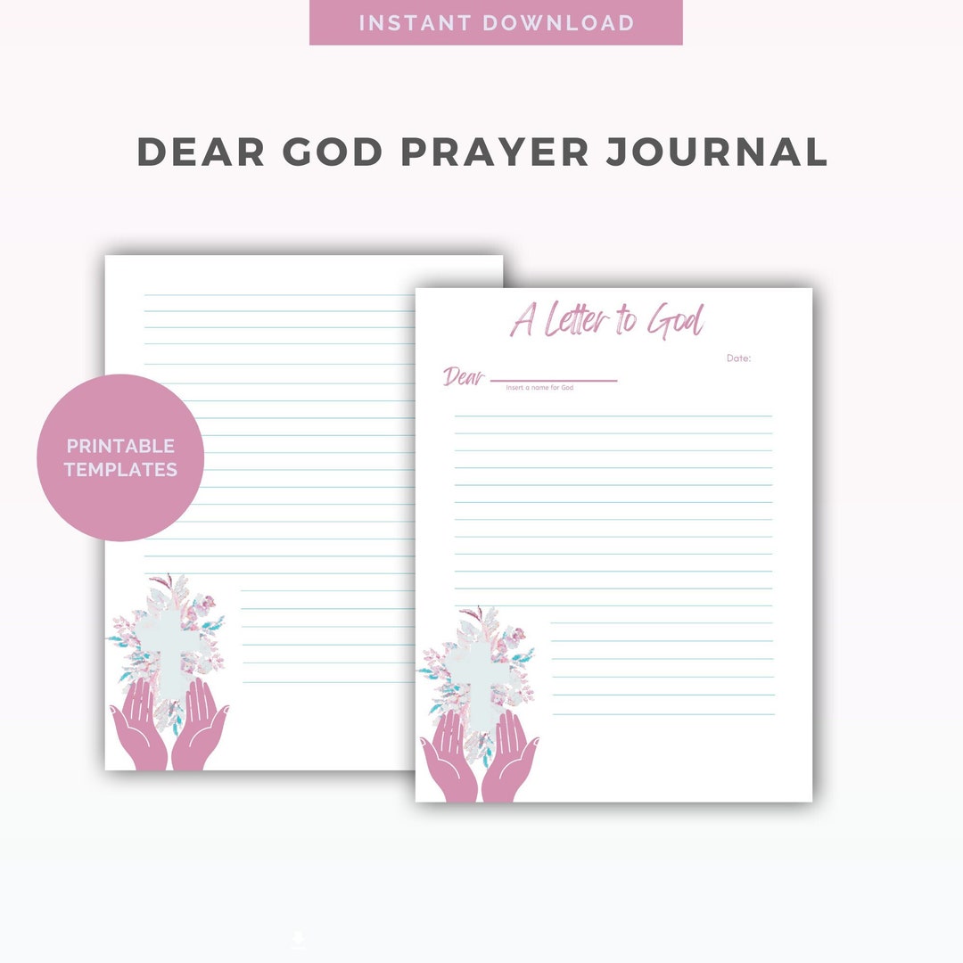 Dear God Prayer Journal Dear God Letter Letter to God - Etsy