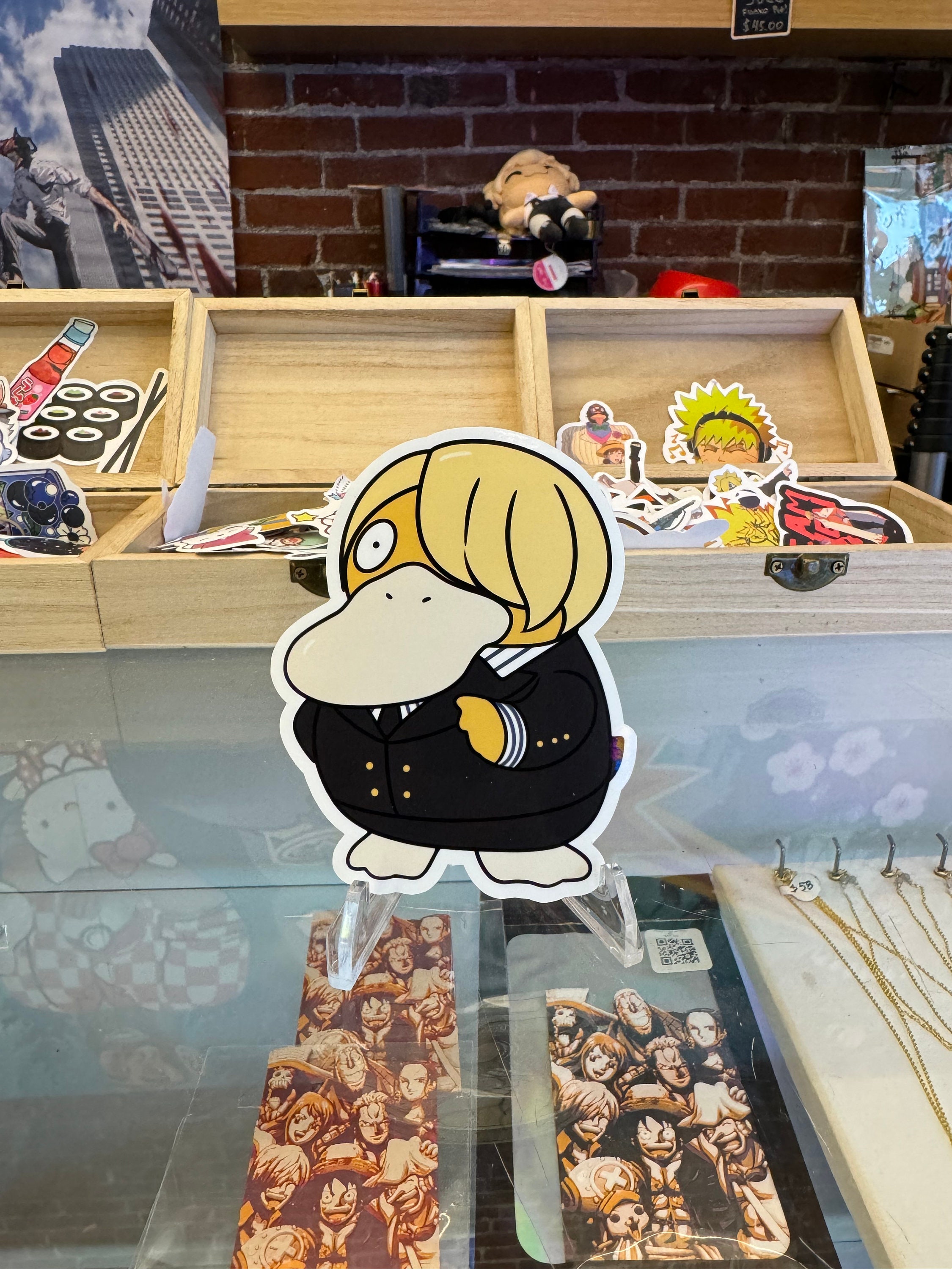 Psyduck X Sanji pokemon One Piece Crossover Sticker - Etsy
