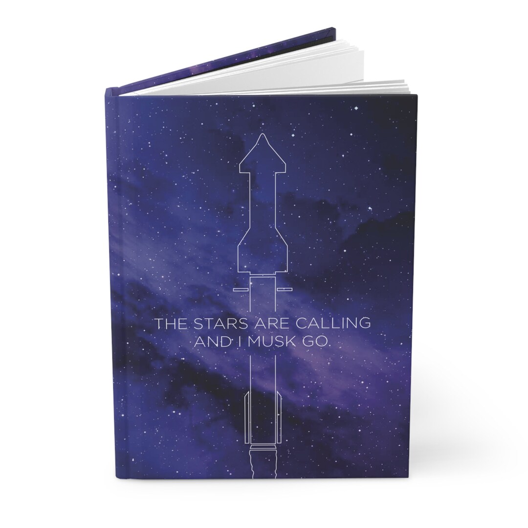 Personal Journal With Elon Musk Spacex Starship Quote Book With Simple ...
