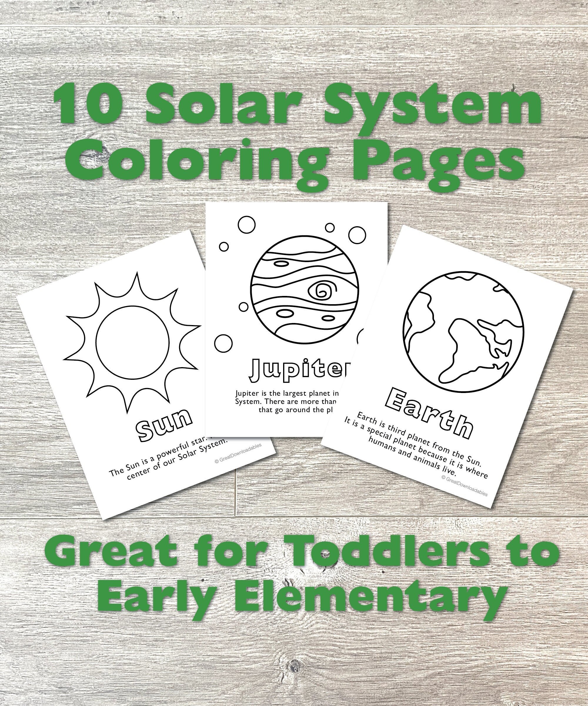Coloring Sheets For Teaching About The Solar System