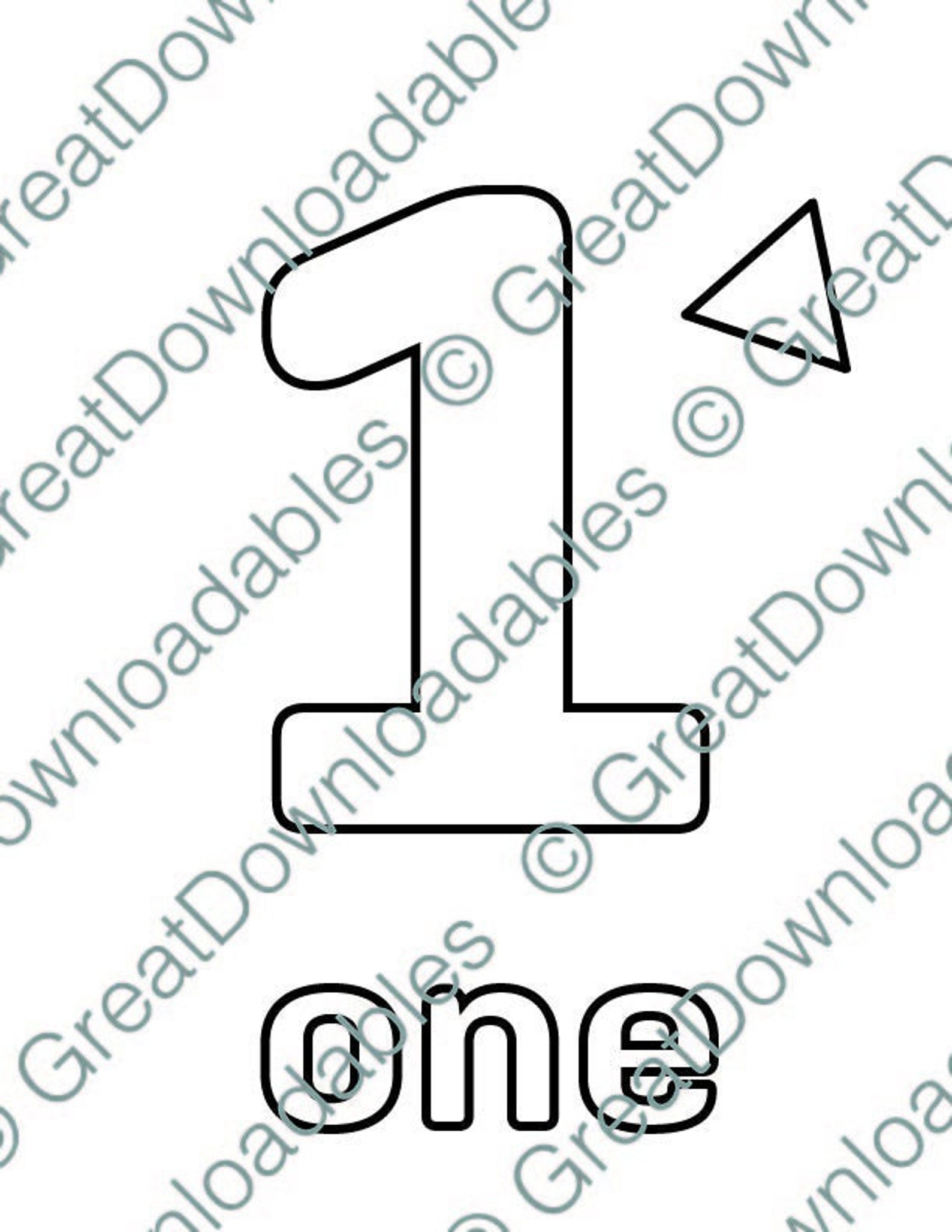 Printable Numbers With Triangles - Etsy