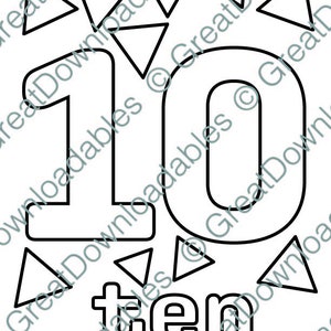 Printable Numbers With Triangles - Etsy