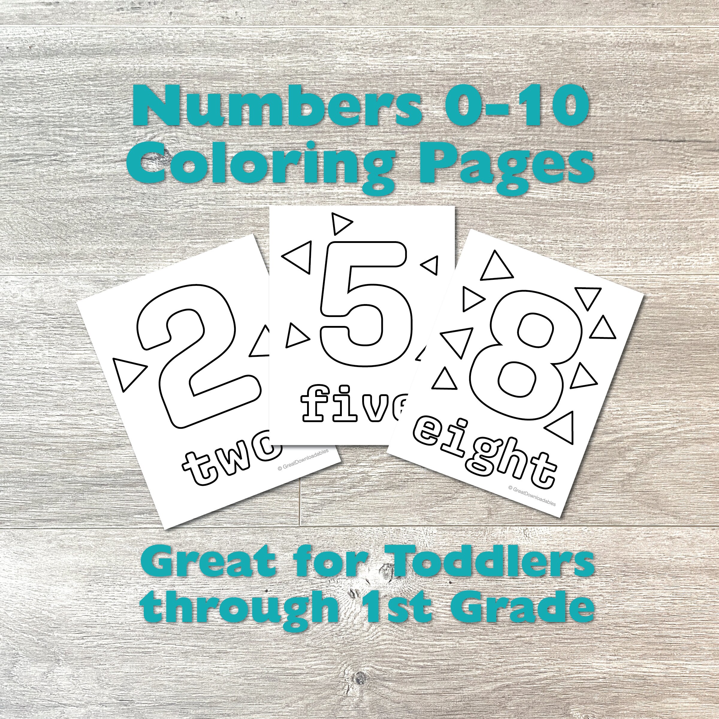 Printable Numbers With Triangles - Etsy