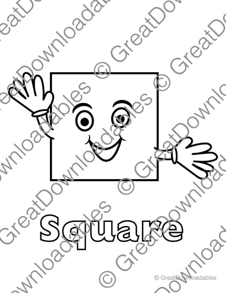 Basic Shapes Coloring Packet - Etsy