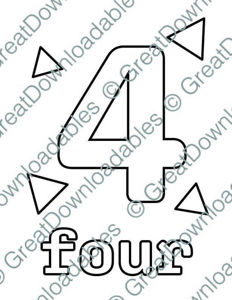 Printable Numbers With Triangles - Etsy