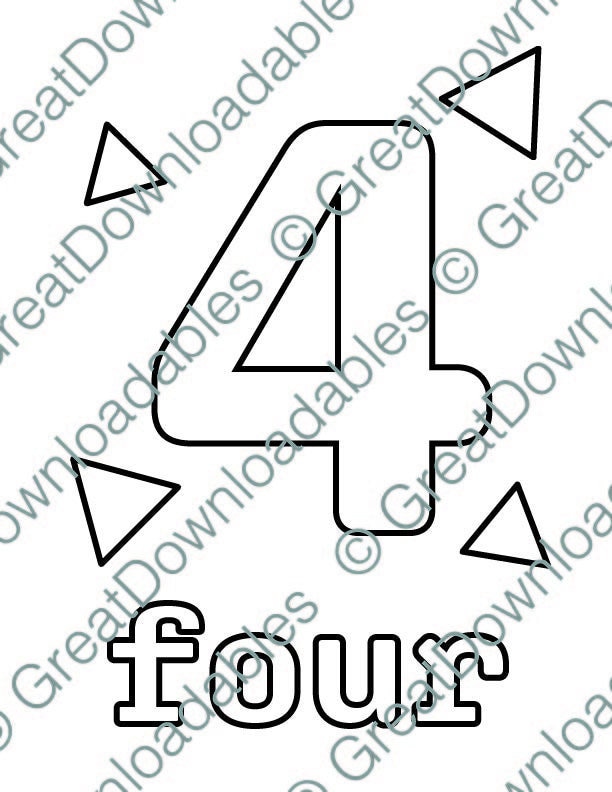 Printable Numbers With Triangles - Etsy