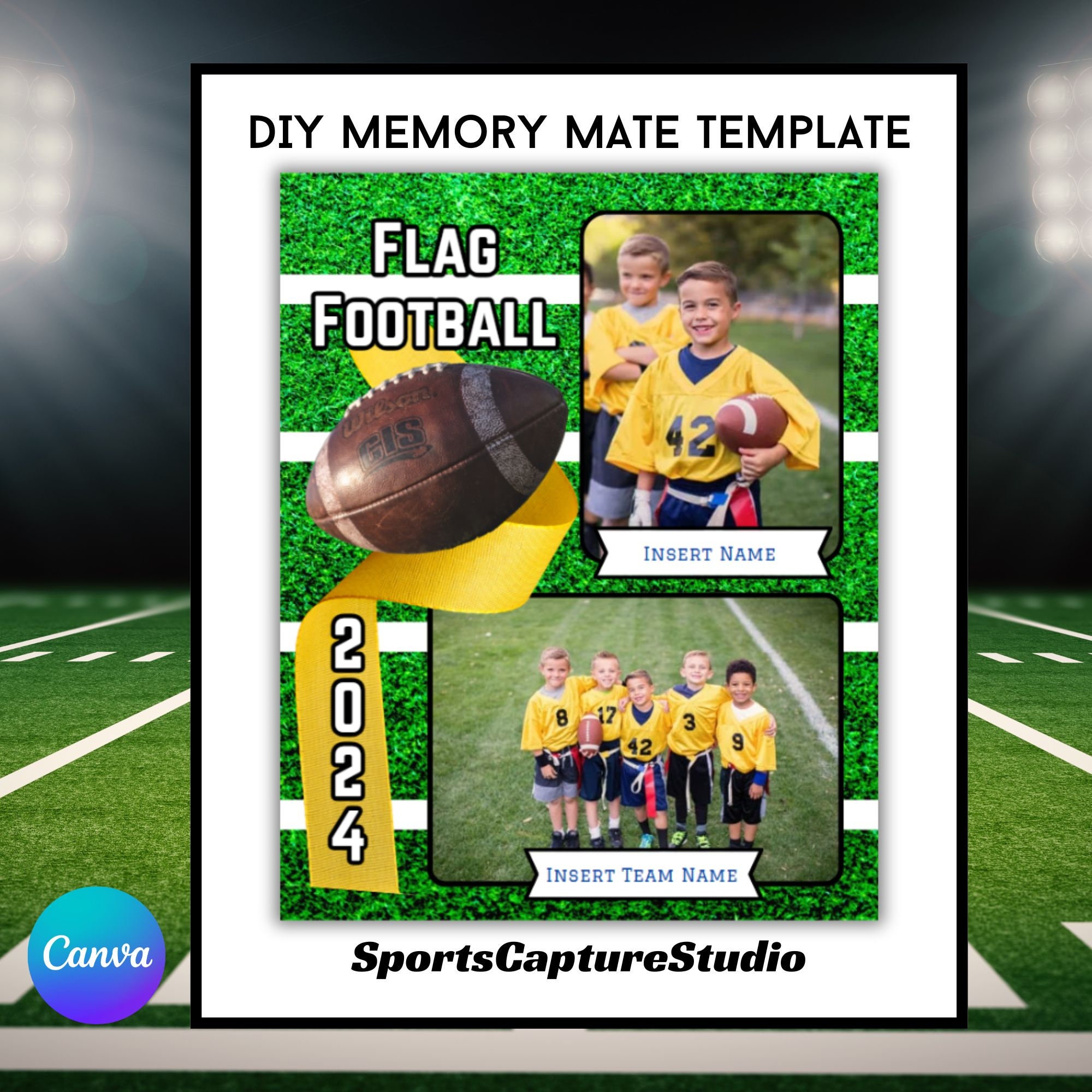 DIY Football Team Memory Mate Template (digital Download) - Etsy