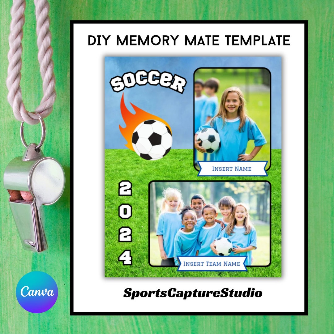 DIY Kids Soccer Team Memory Mate Template (digital Download) - Etsy
