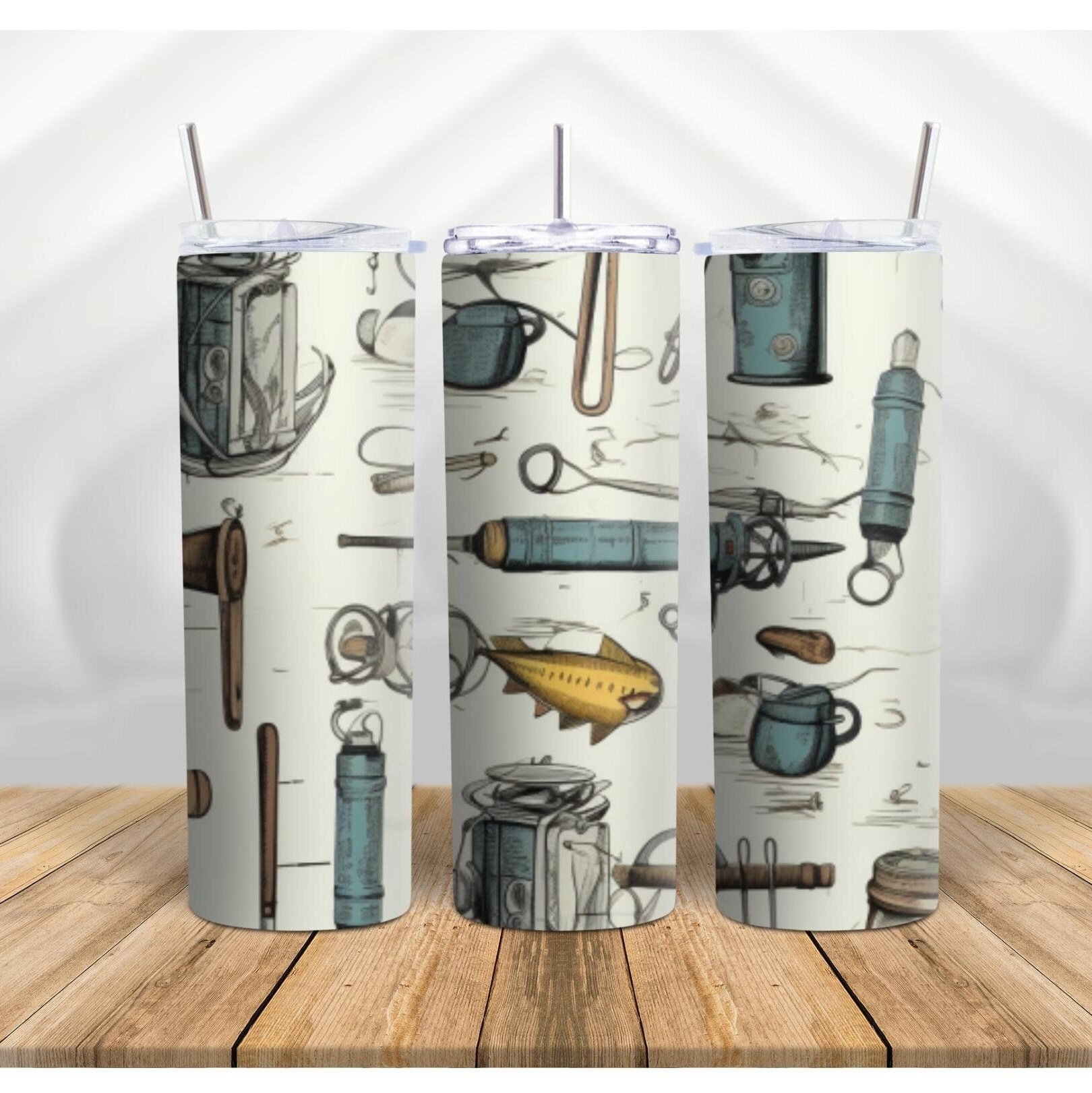 Fishing Sublimation Designs for Skinny Tumblers Wraps - Etsy