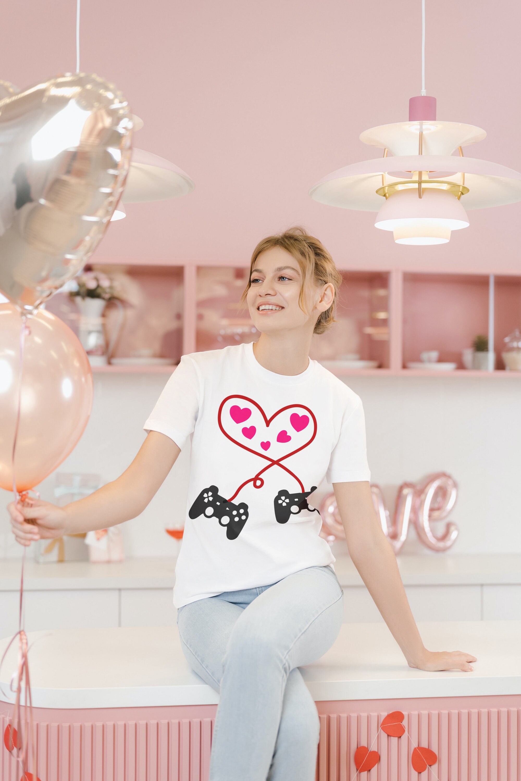 Valentine's Day Svg, Gamer Heart Remotes, for Gamers, Cricut, Digital ...