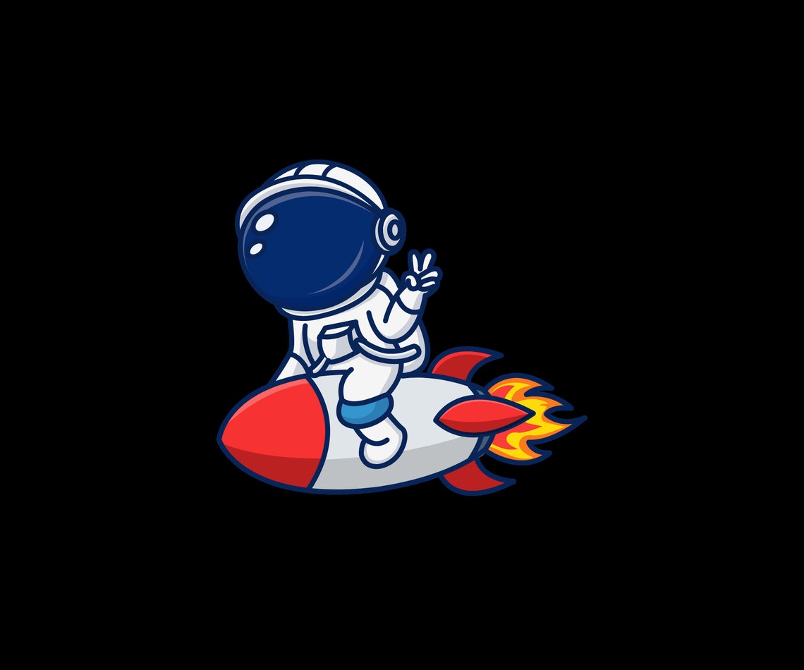 Astronaut Riding Rocket SVG Cut File - Instant Download for Cricut and ...