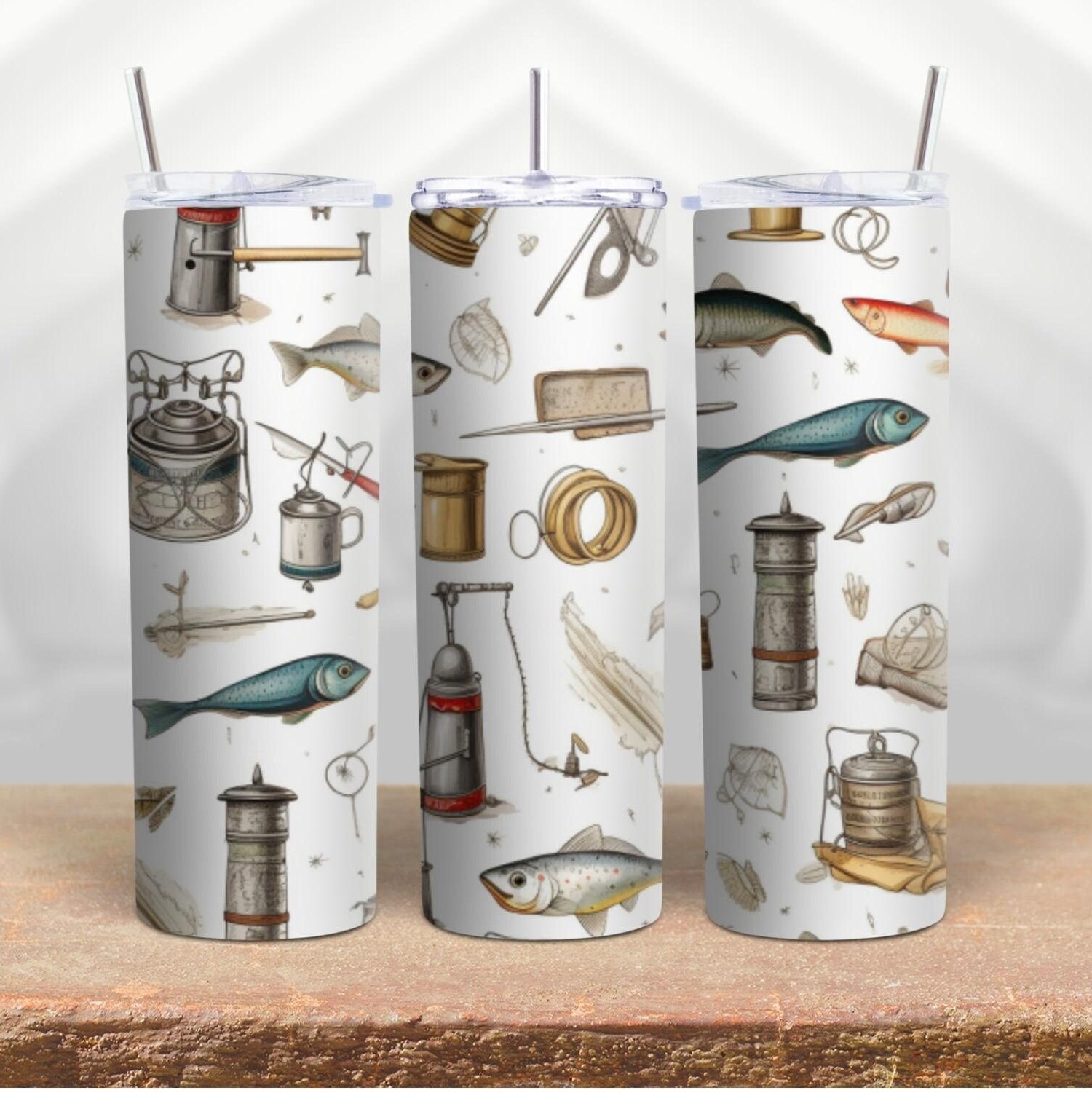Fishing Sublimation Designs for Skinny Tumblers Wraps - Etsy