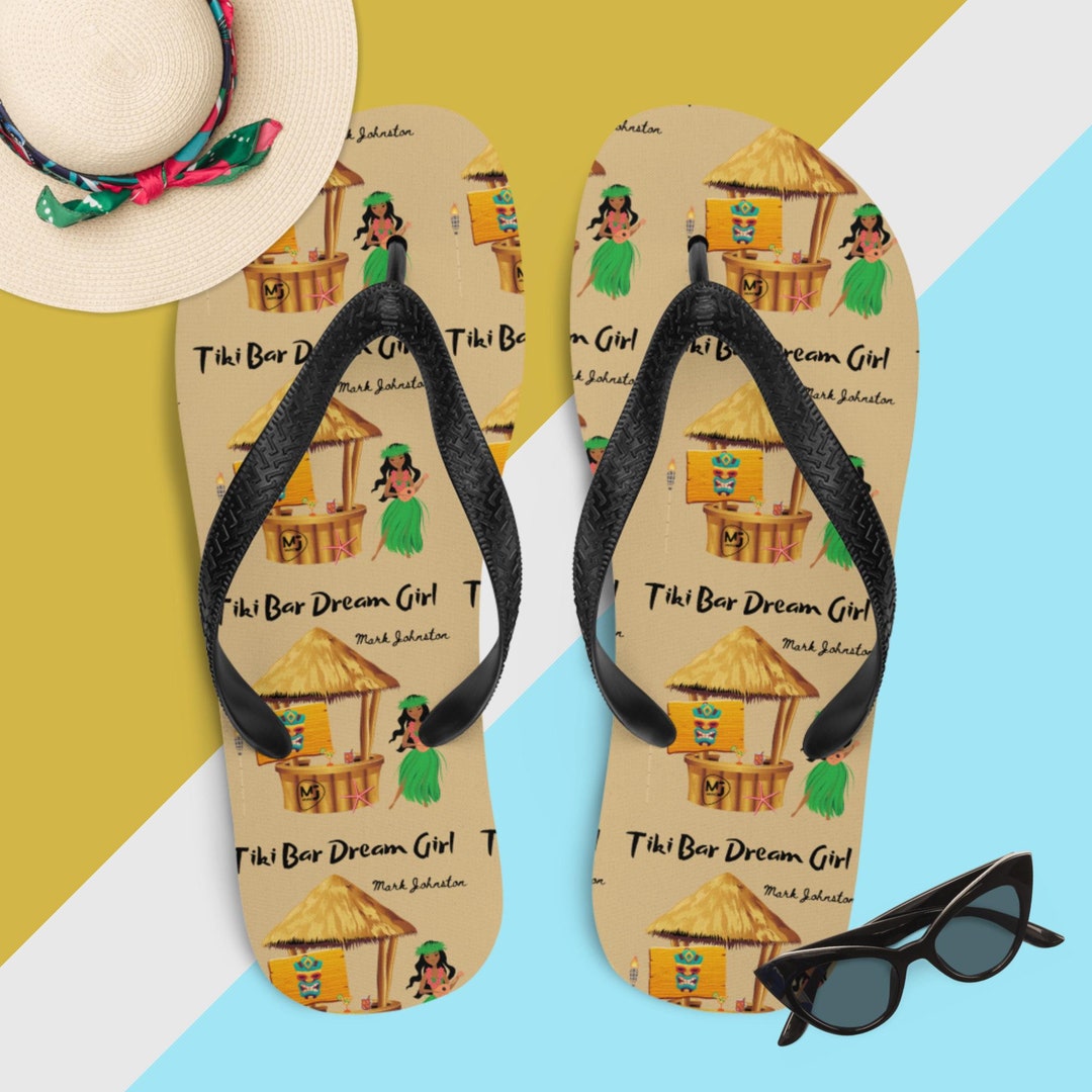 Tiki Bar Dream Girl Flip Flops! - Etsy