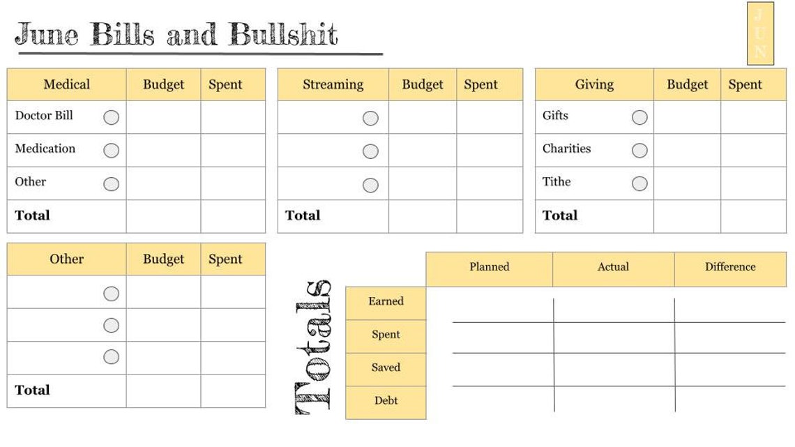June 2023 Budget Planner - Etsy