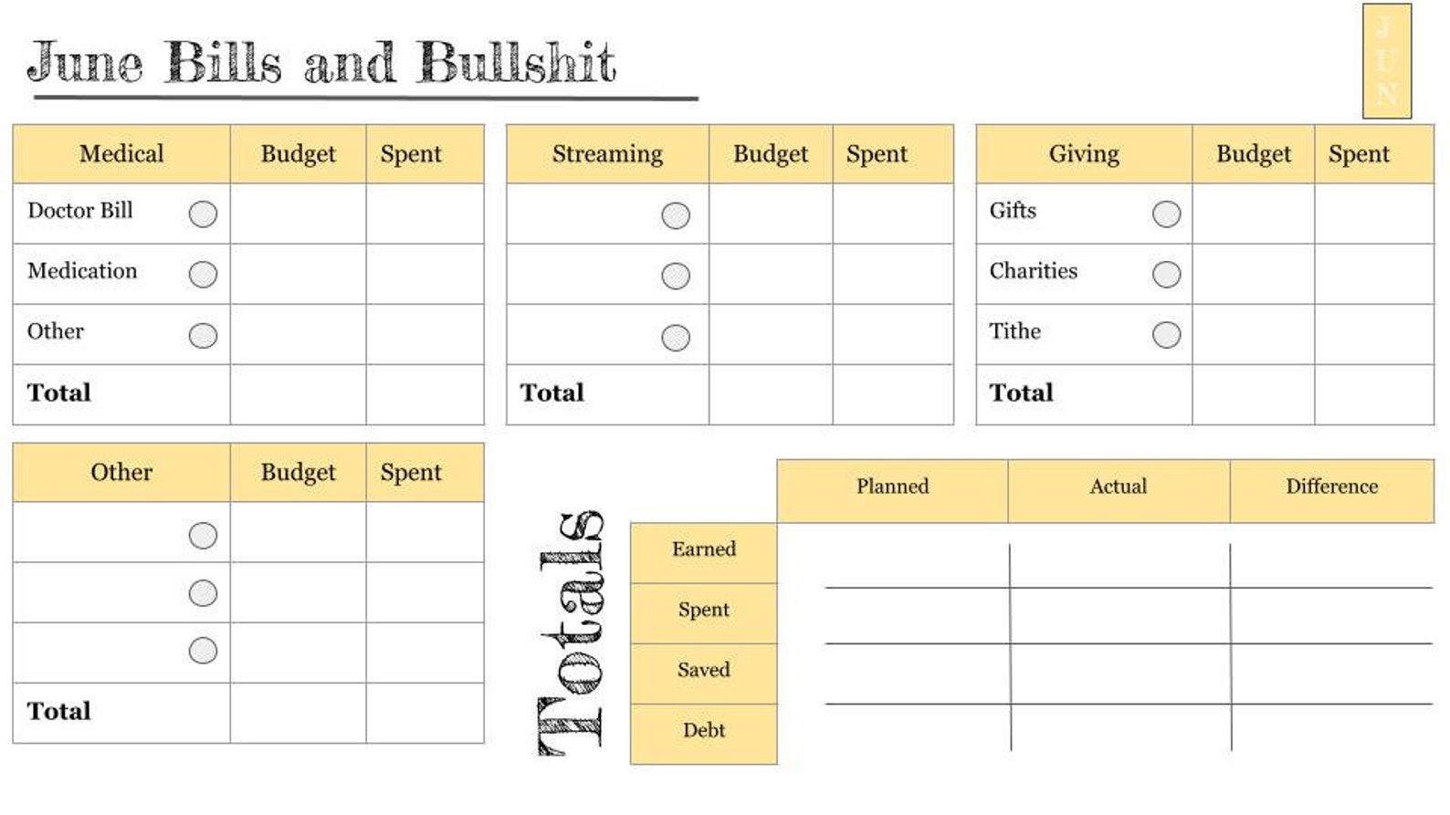 June 2023 Budget Planner - Etsy