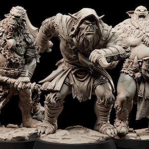 Bugbear Miniature | 3D Printed Dnd Mini | Fantasy Barbarian, Fighter ...