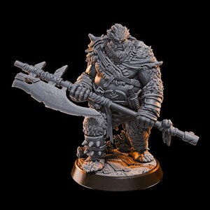 Bugbear Miniature | 3D Printed Dnd Mini | Fantasy Barbarian, Fighter ...
