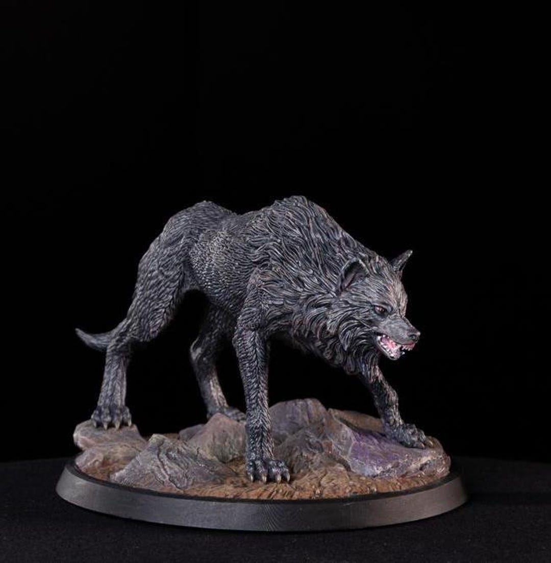 Dire Wolf Miniature Resin 3D Printed Fantasy Dnd RPG Tabletop Gaming ...