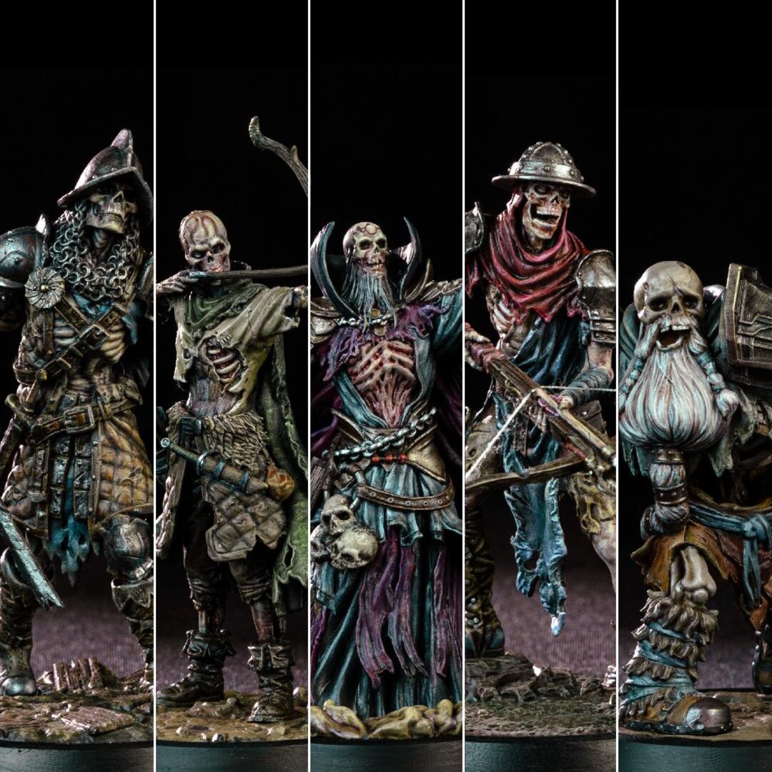 Skeleton Miniature Unpainted Resin 3D Printed Fantasy Dnd RPG Tabletop ...