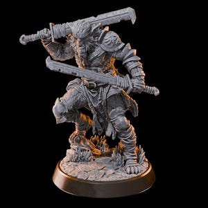 Bugbear Miniature | 3D Printed Dnd Mini | Fantasy Barbarian, Fighter ...
