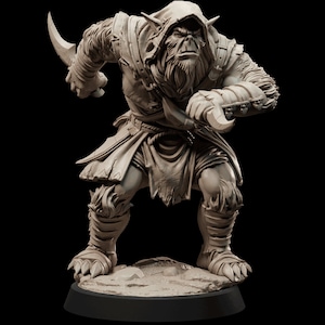 Bugbear Miniature | 3D Printed Dnd Mini | Fantasy Barbarian, Fighter ...