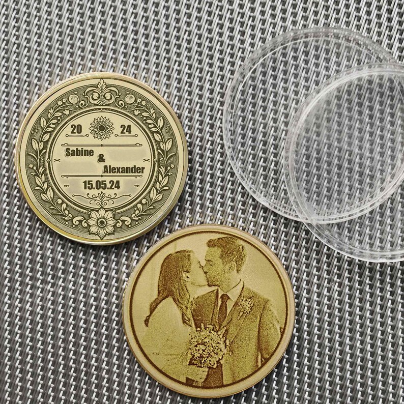 Wedding Coin Gift Idea Engagement Wedding Personalized Coin Anniversary ...