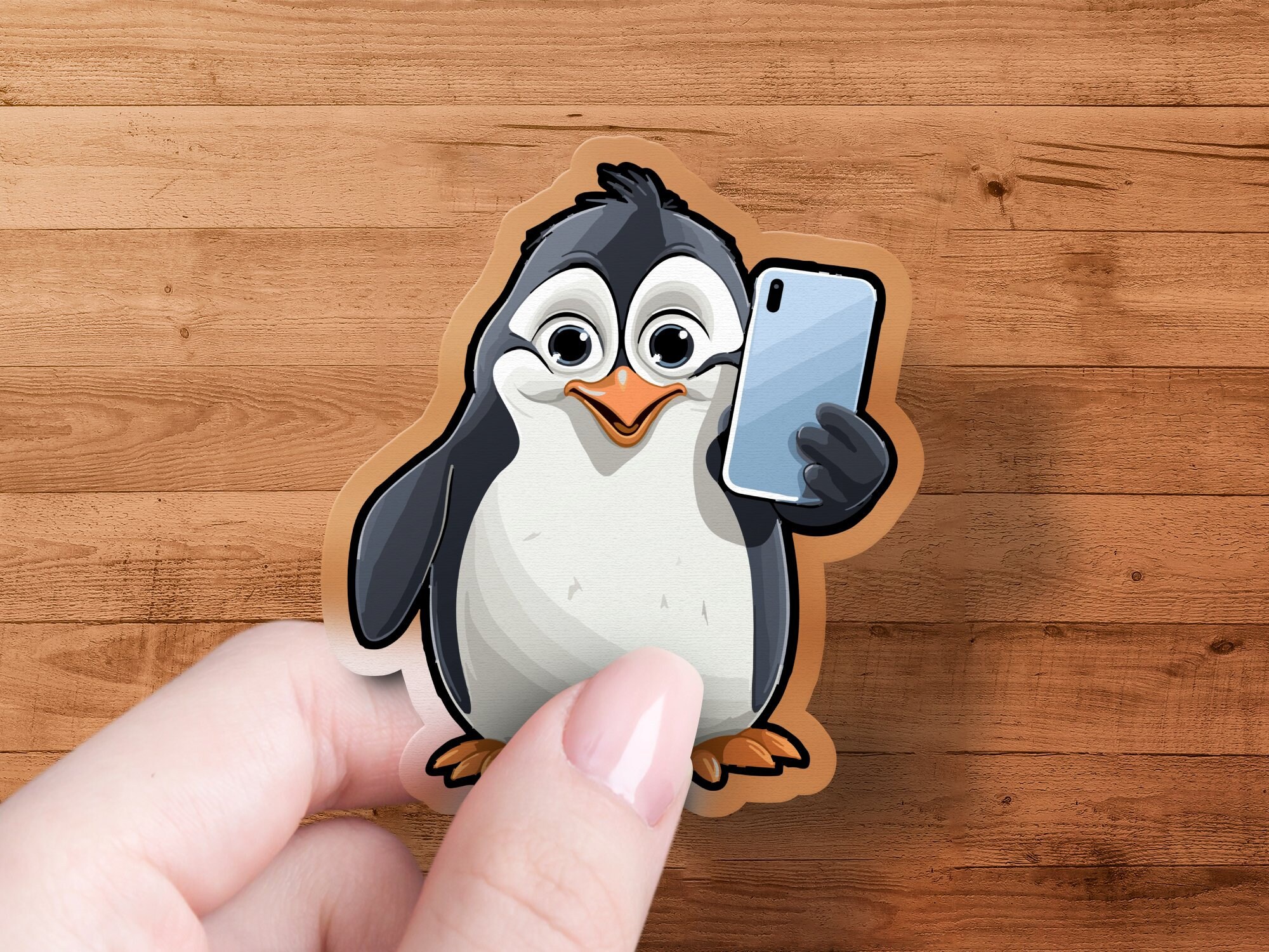 Digital Penguin Smartphone Sticker, SVG & PNG, Notebook, Scrapbooks ...