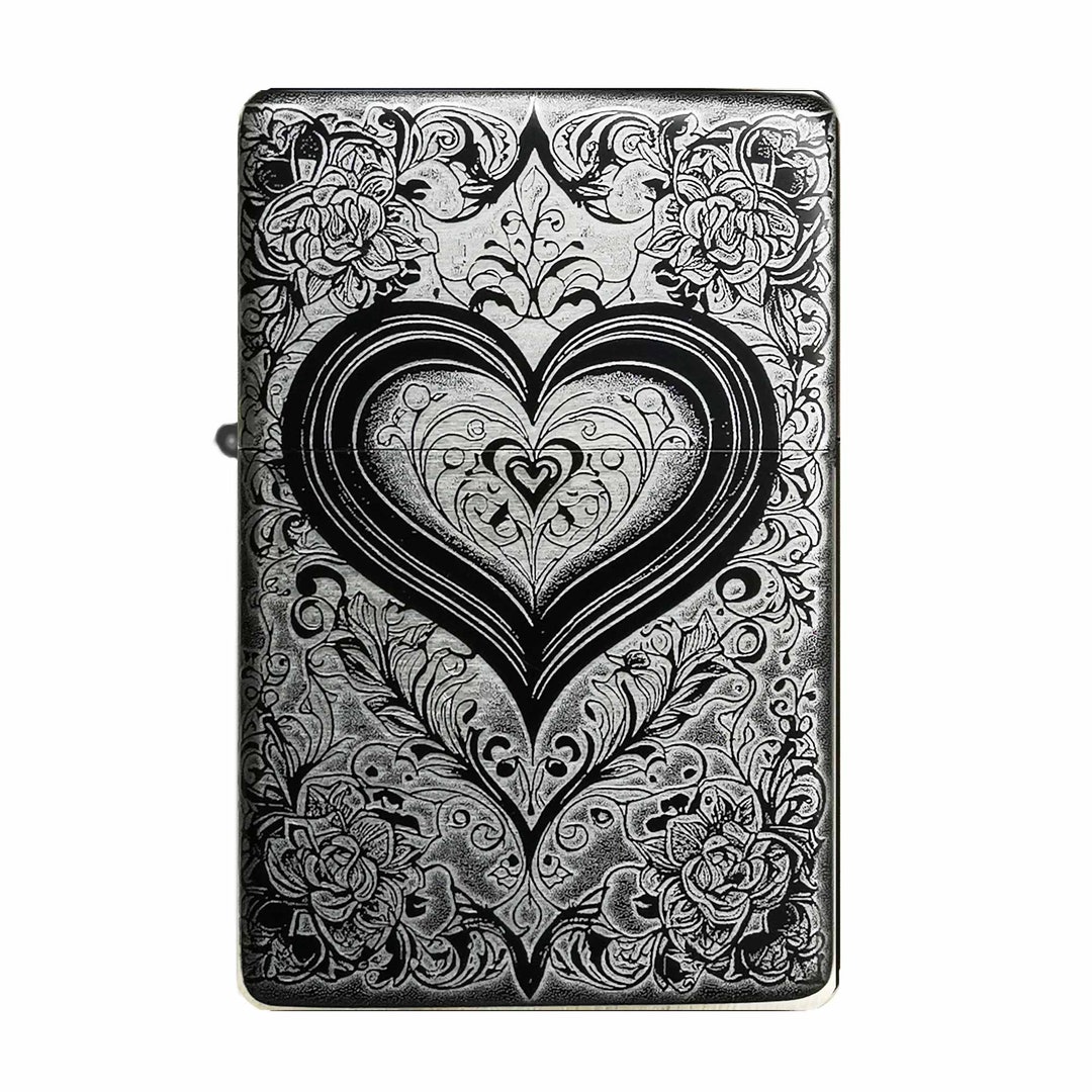 Heart Ornament Design Lighter With Custom Engraving Option - Romantic ...