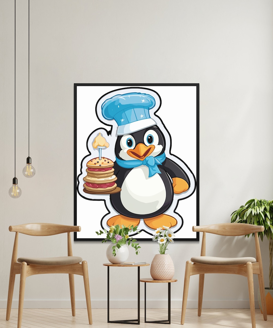 Digital Penguin Sticker, Baker, SVG & PNG, Notebook, Scrapbooks ...