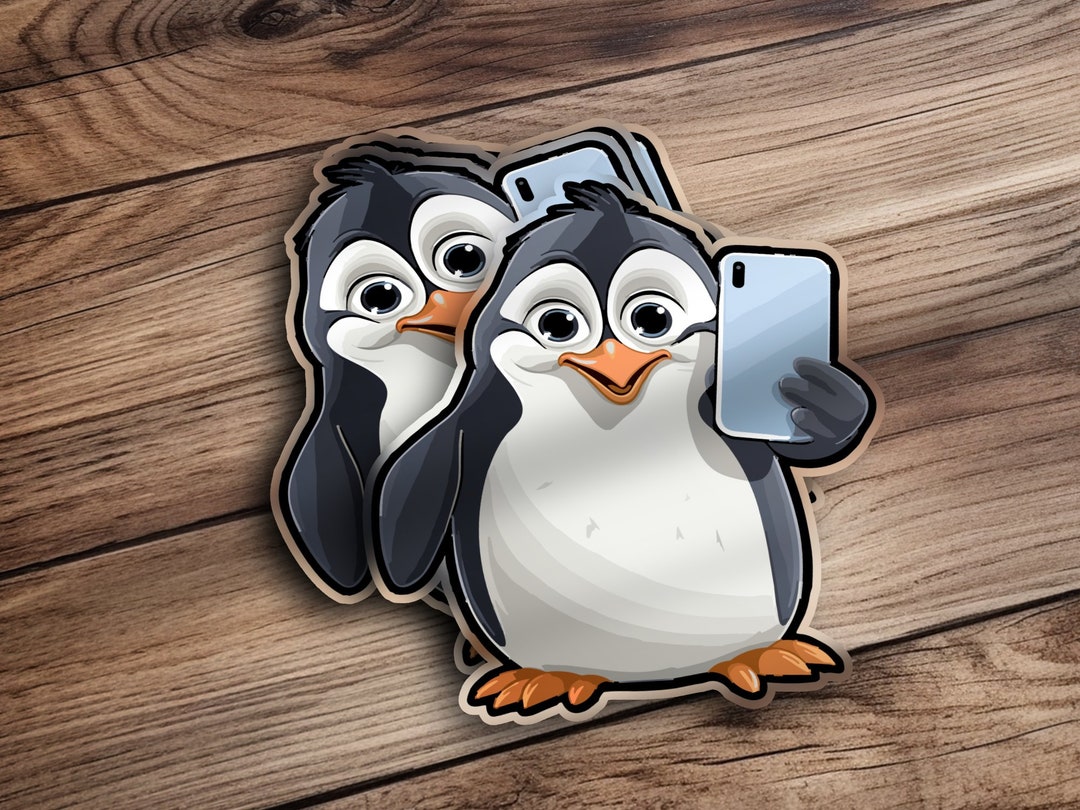 Digital Penguin Smartphone Sticker, SVG & PNG, Notebook, Scrapbooks ...