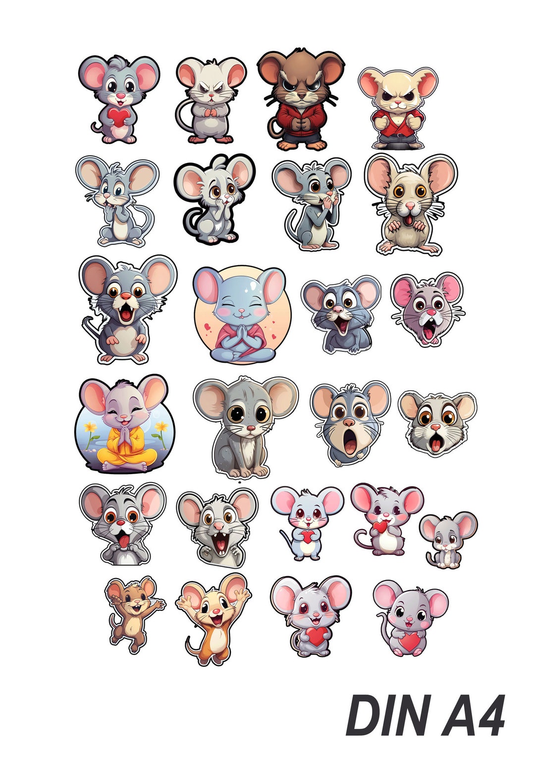 Self-adhesive Mouse Stickers - 25 High-quality Mice Stickers for Mobile ...
