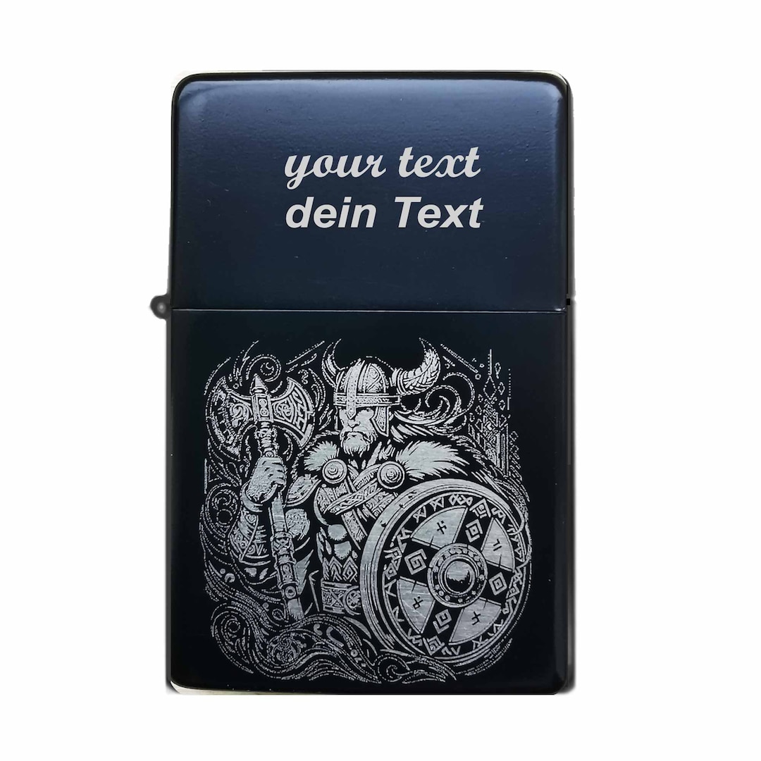 Viking Axe Lighter Laser Engraving Vikings Motif With Engraving Gift ...