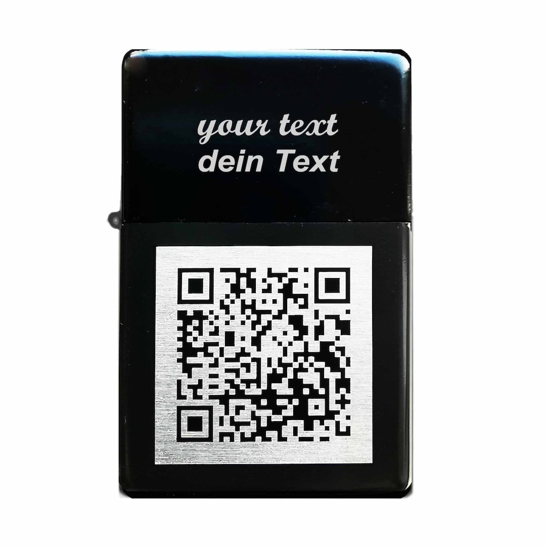 QR Code Lighter With Engraving Personalized Gift Idea Personal Text in ...
