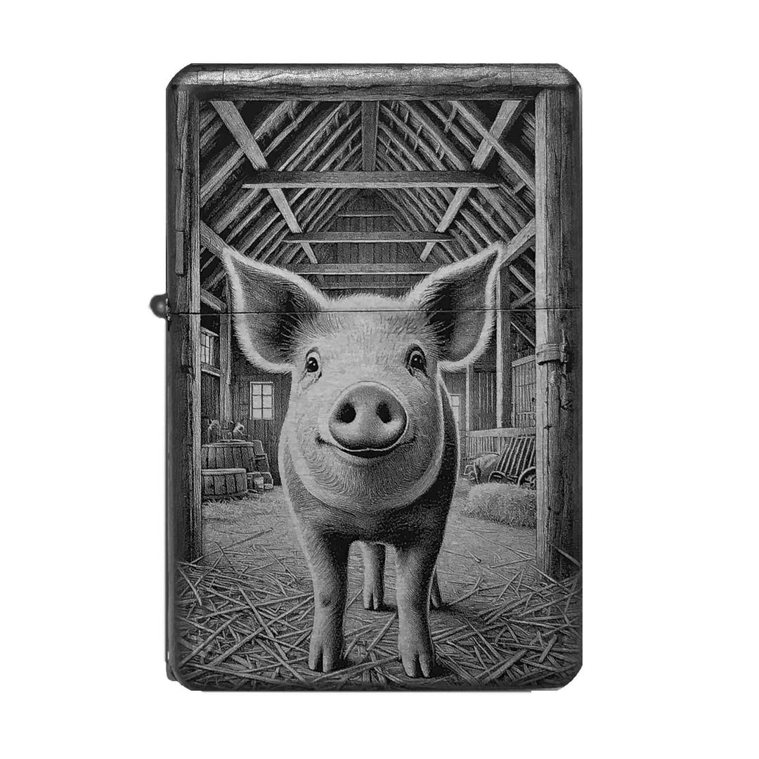 Lighter Pig in Stable – Funny Farm Design, Customizable and Robust ...